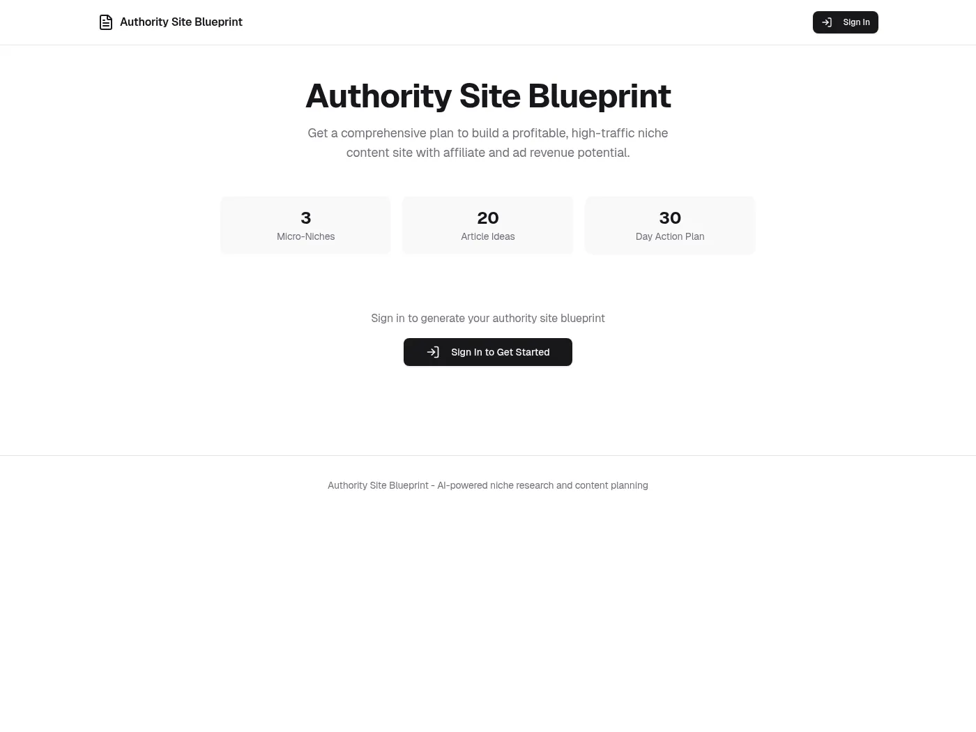 Authority Site Blueprint