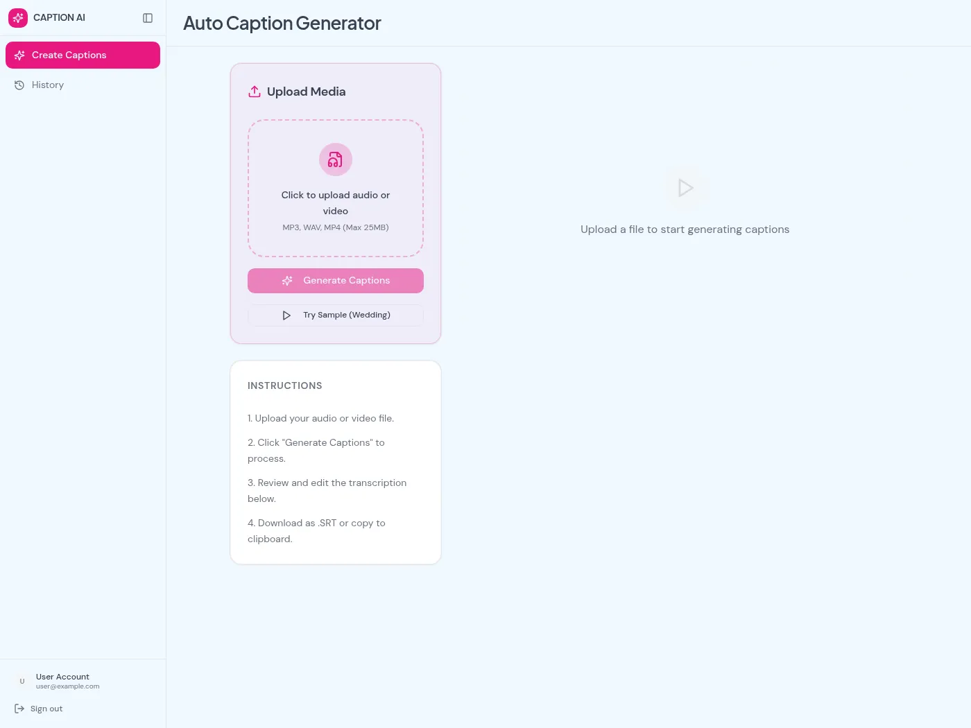 Auto Caption Generator