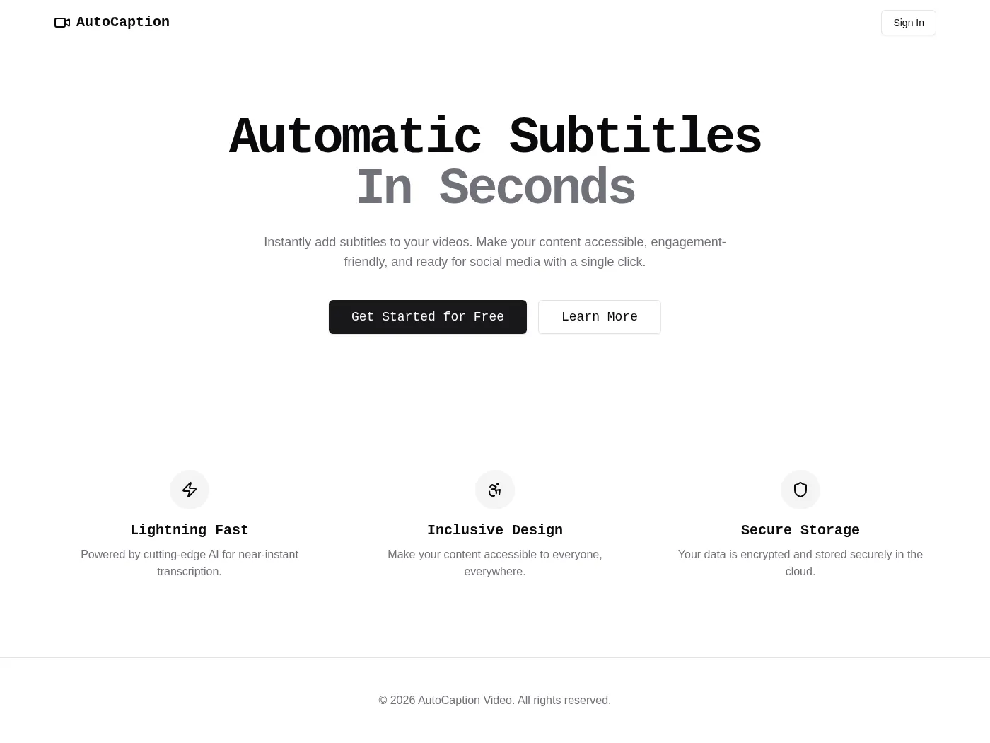 AutoCaption Video