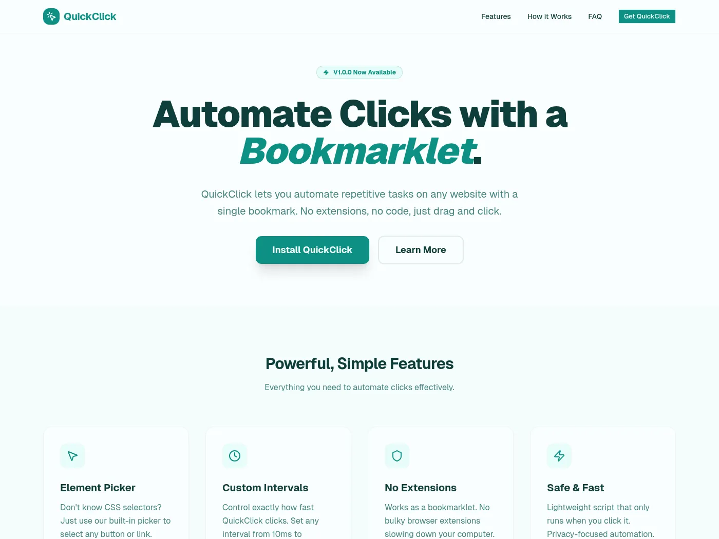 QuickClick Bookmarklet