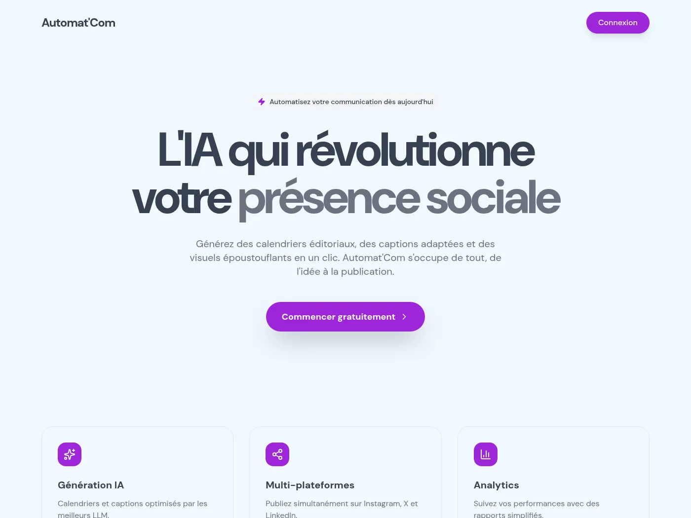 Automat'Com SaaS IA