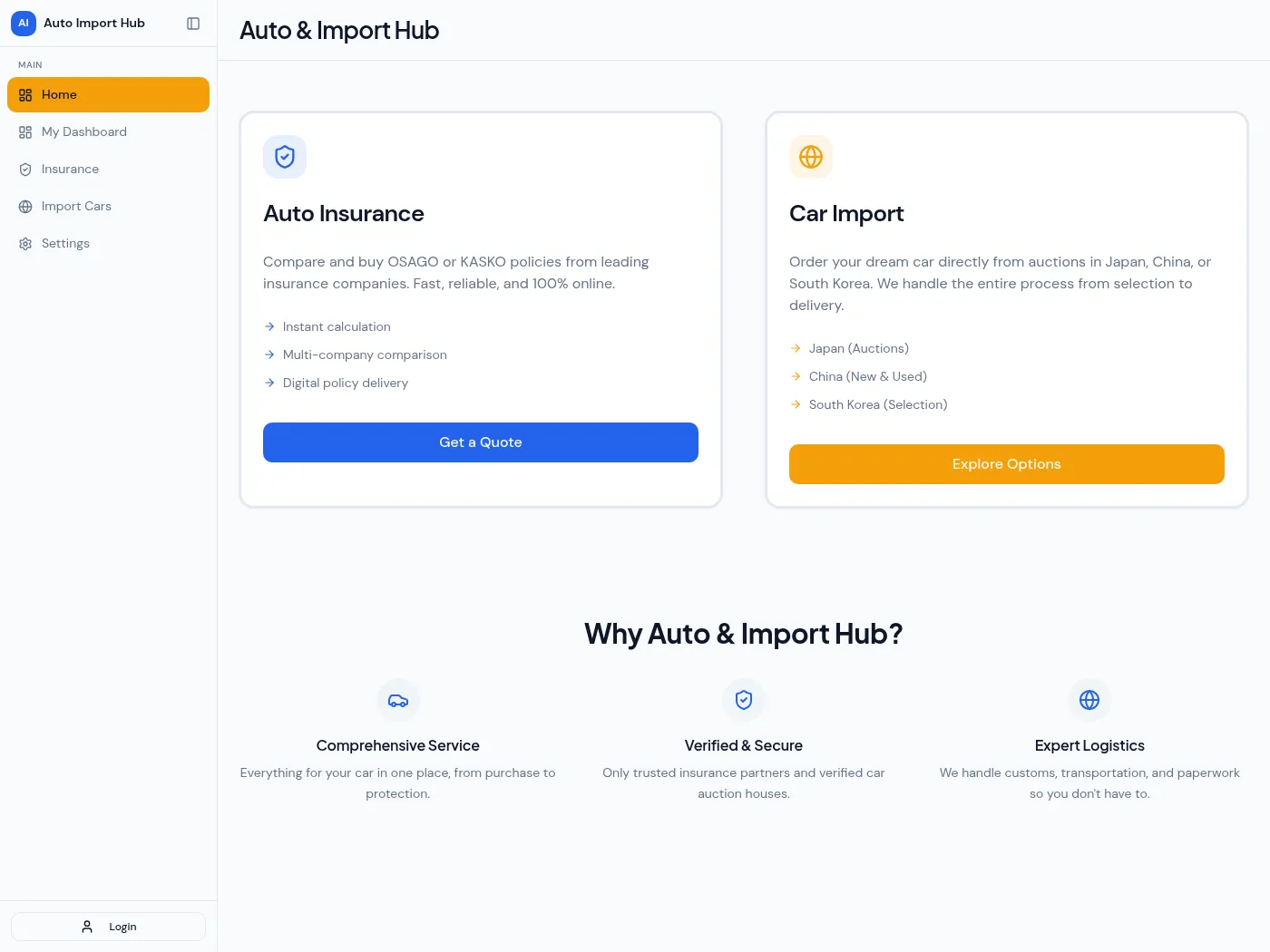 Auto & Import Hub