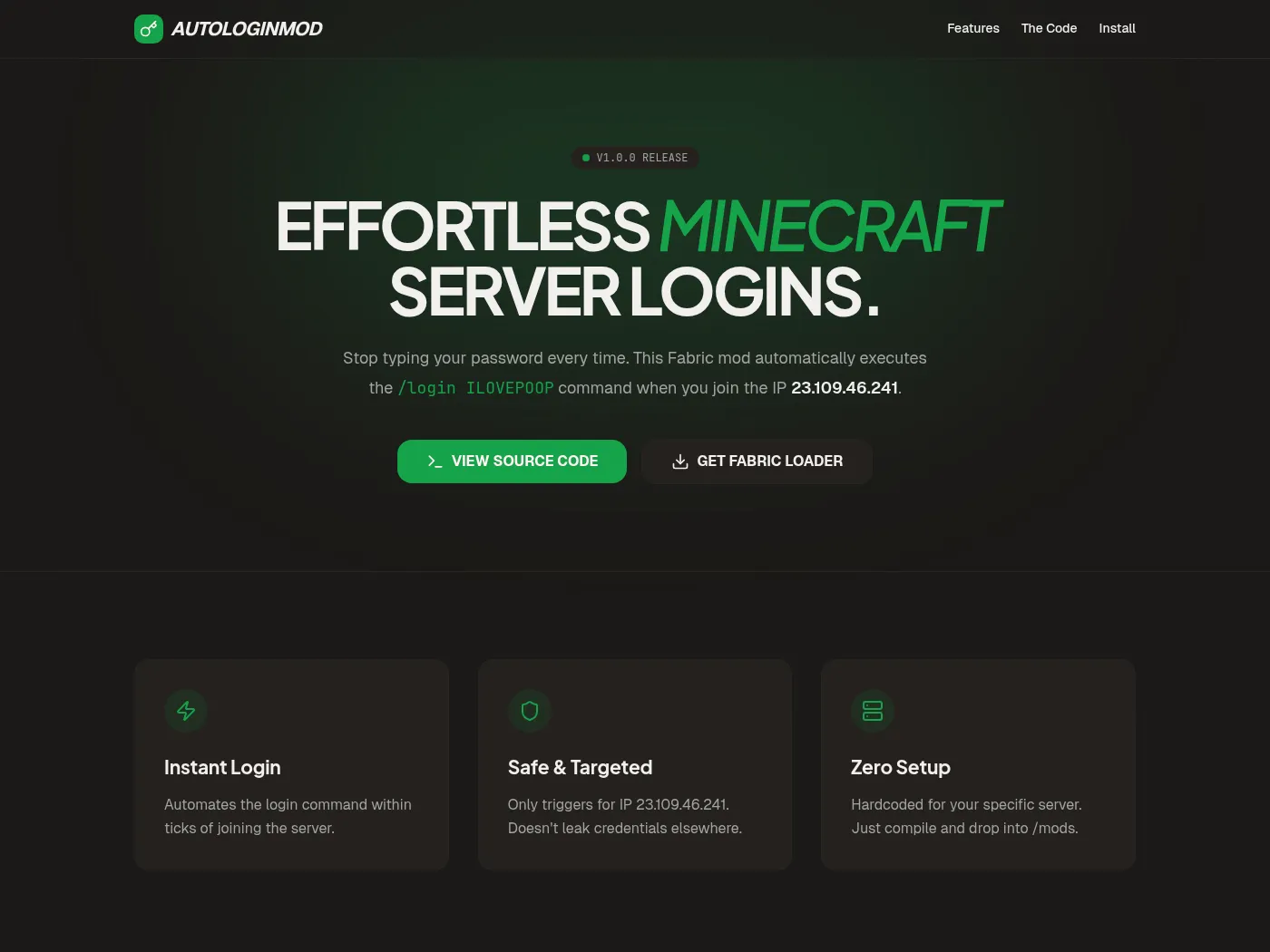 Auto Server Login Mod