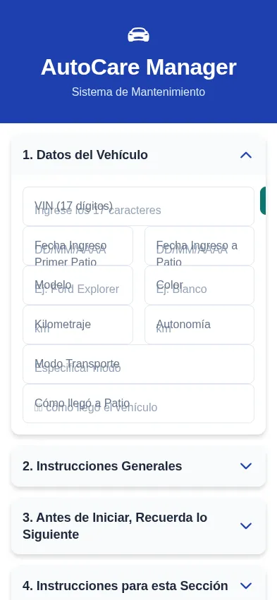 AutoCare Manager App