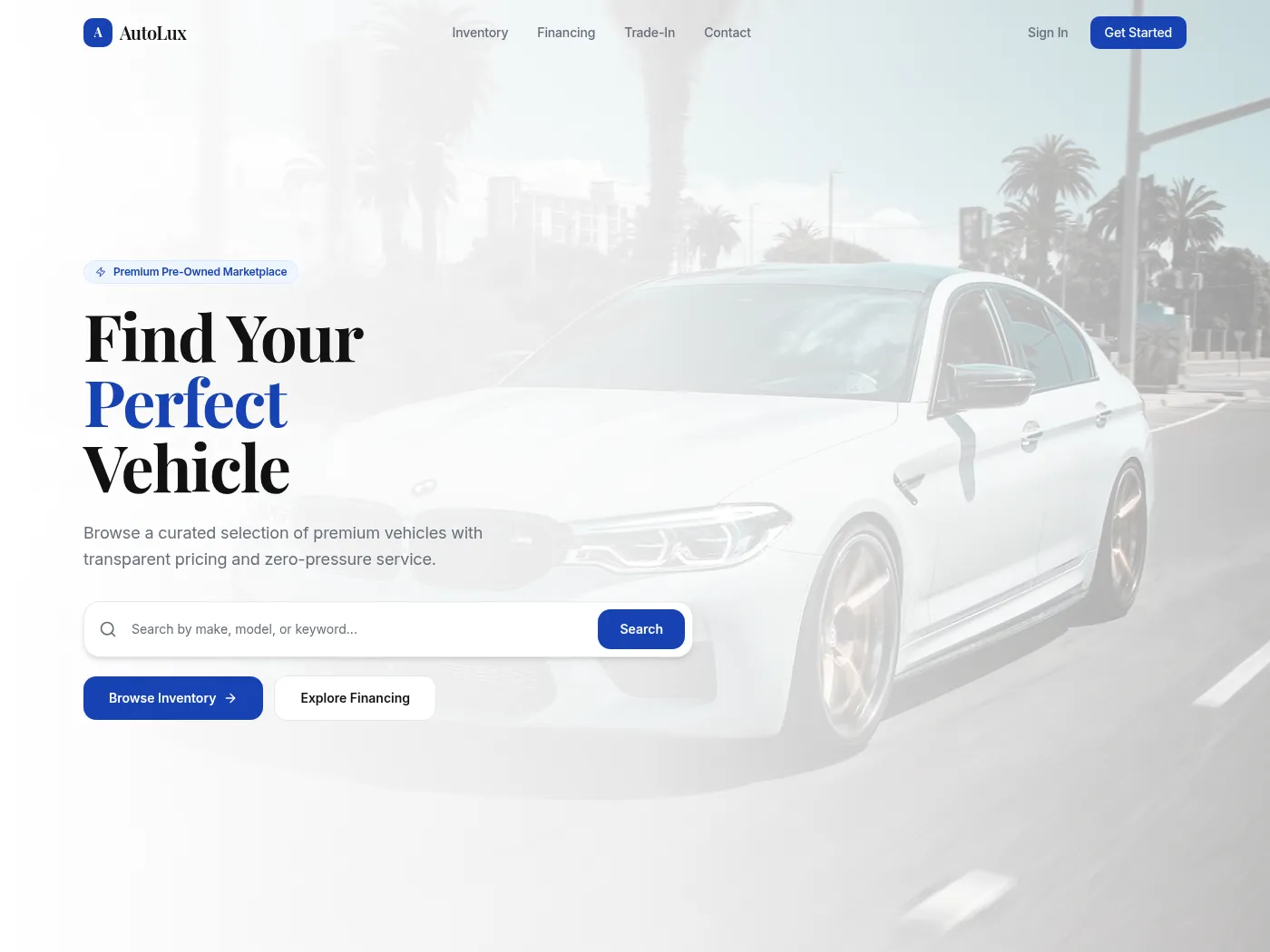 Cinematic Auto Marketplace