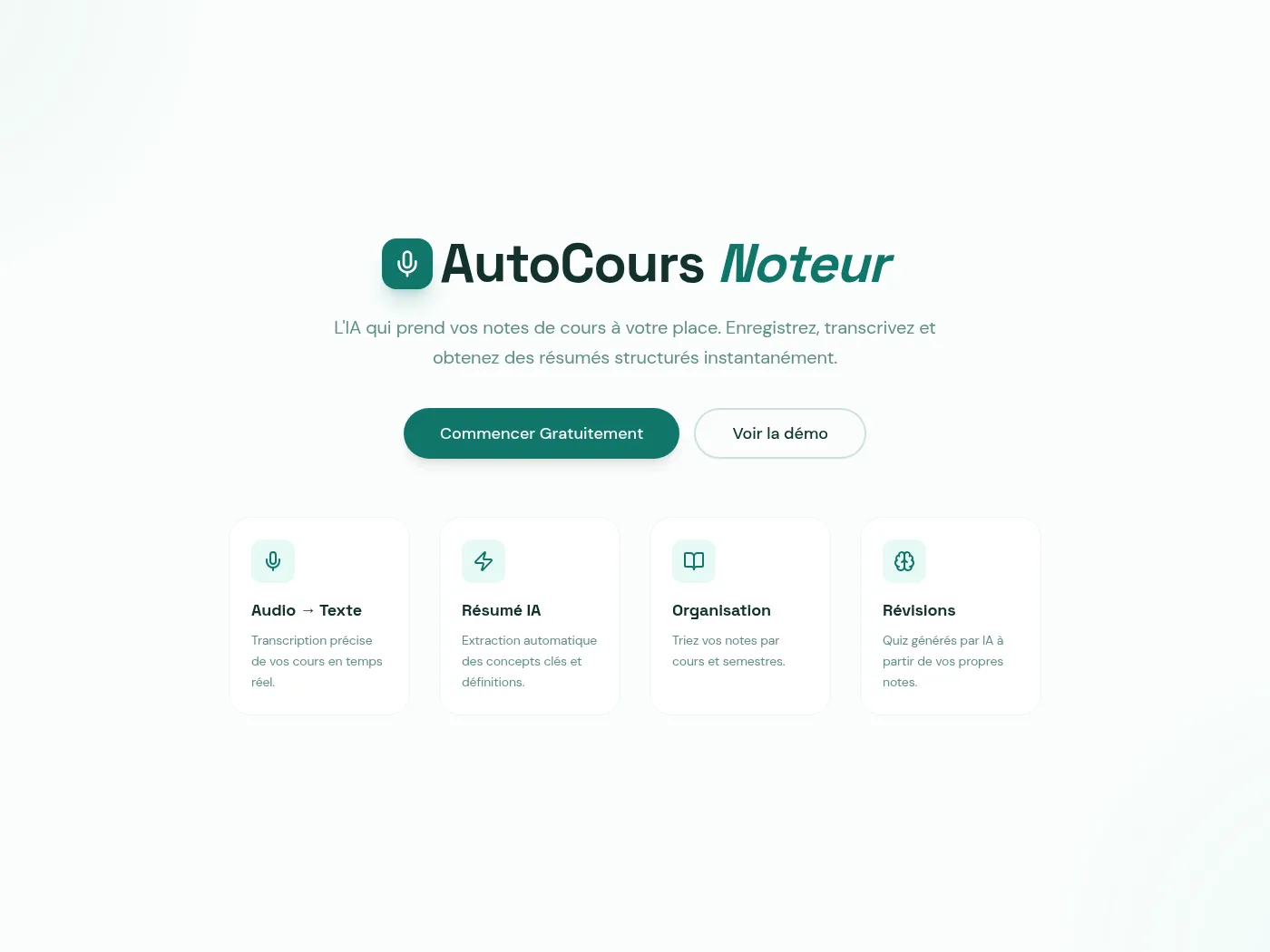 AutoCours Noteur