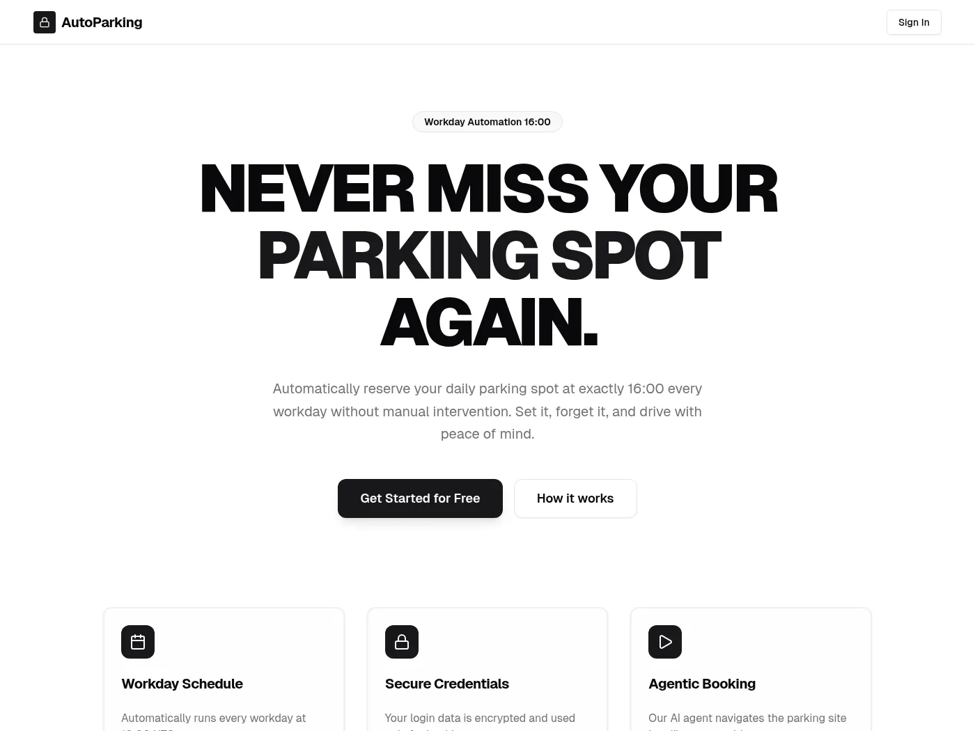 Auto Parking Booker