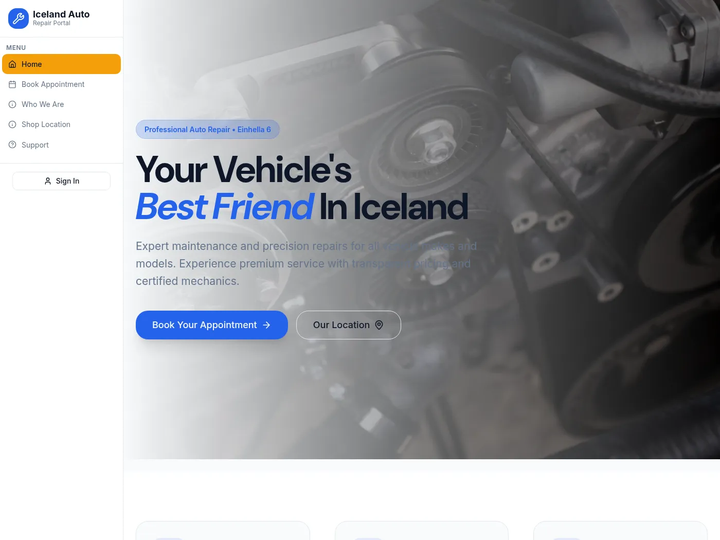 Iceland Auto Repair Portal