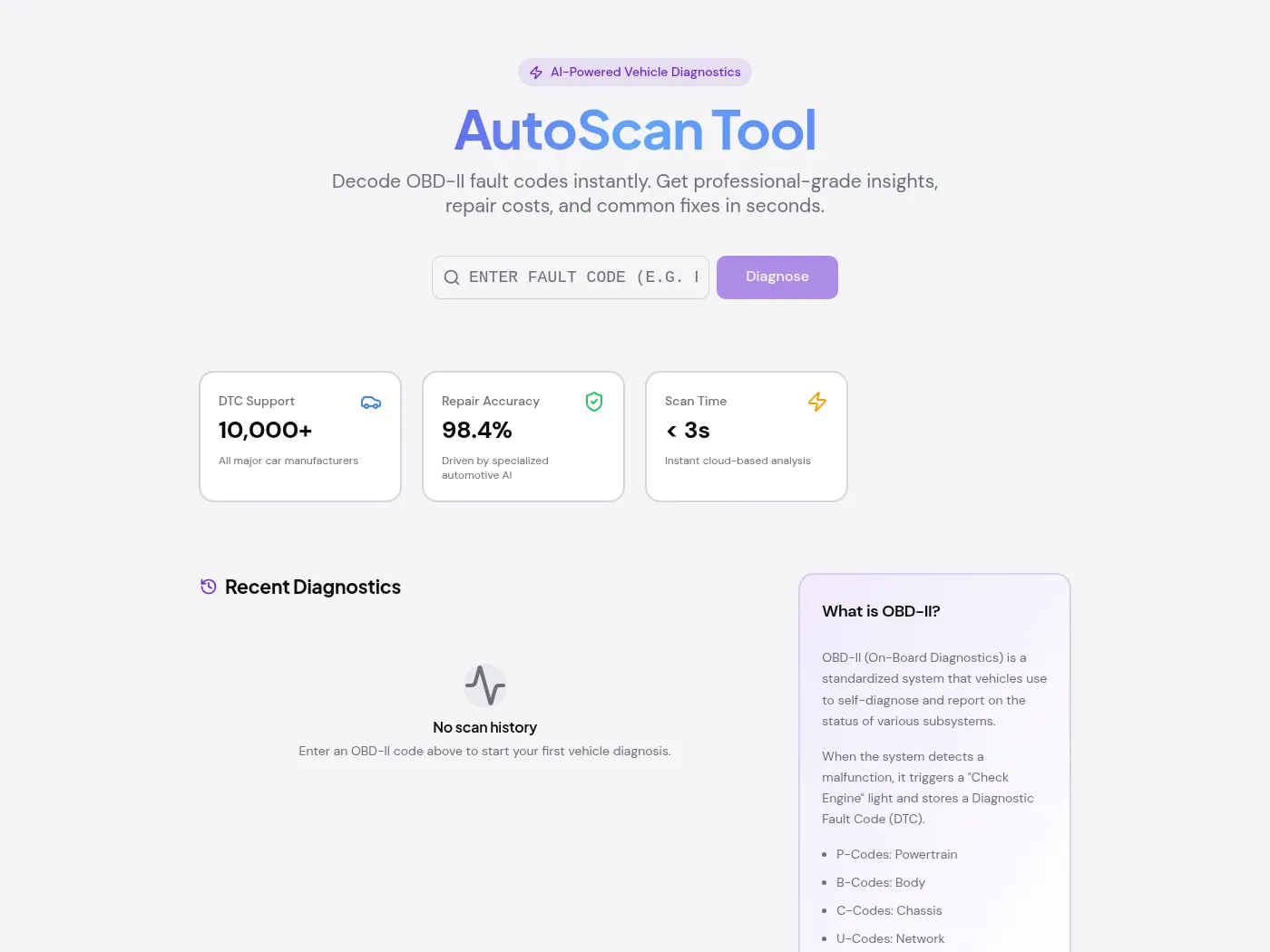 AutoScan Diagnostic Tool