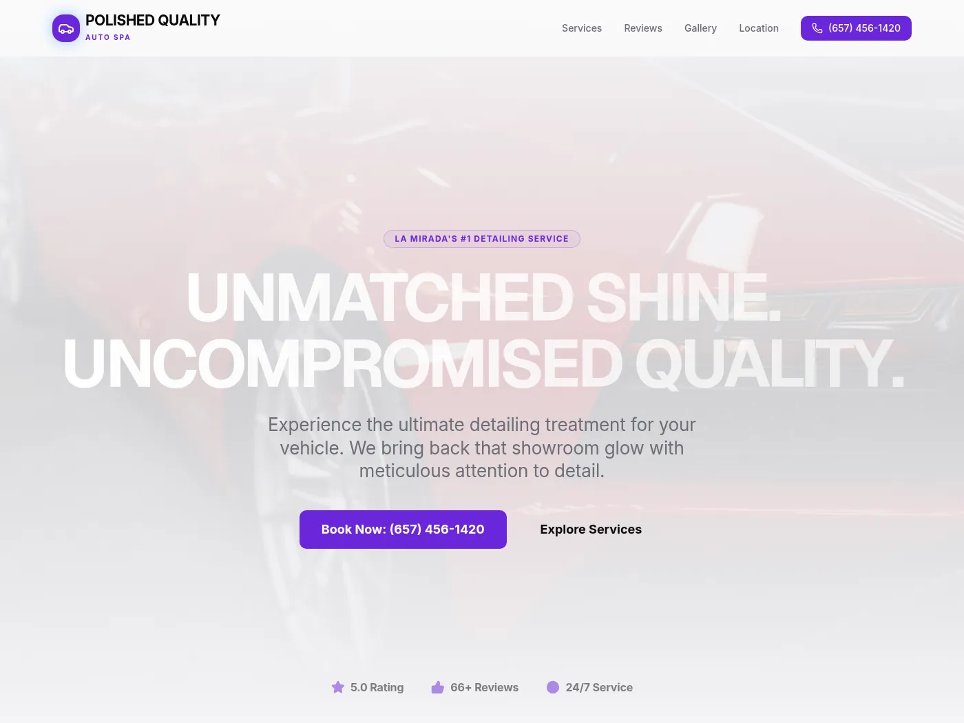 Polished Quality Auto Spa Site