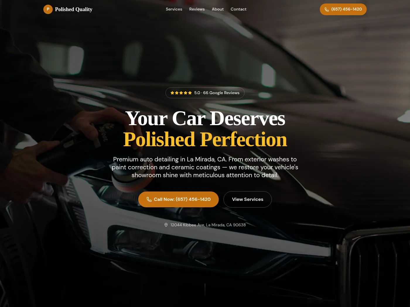 Polished Auto Spa Site