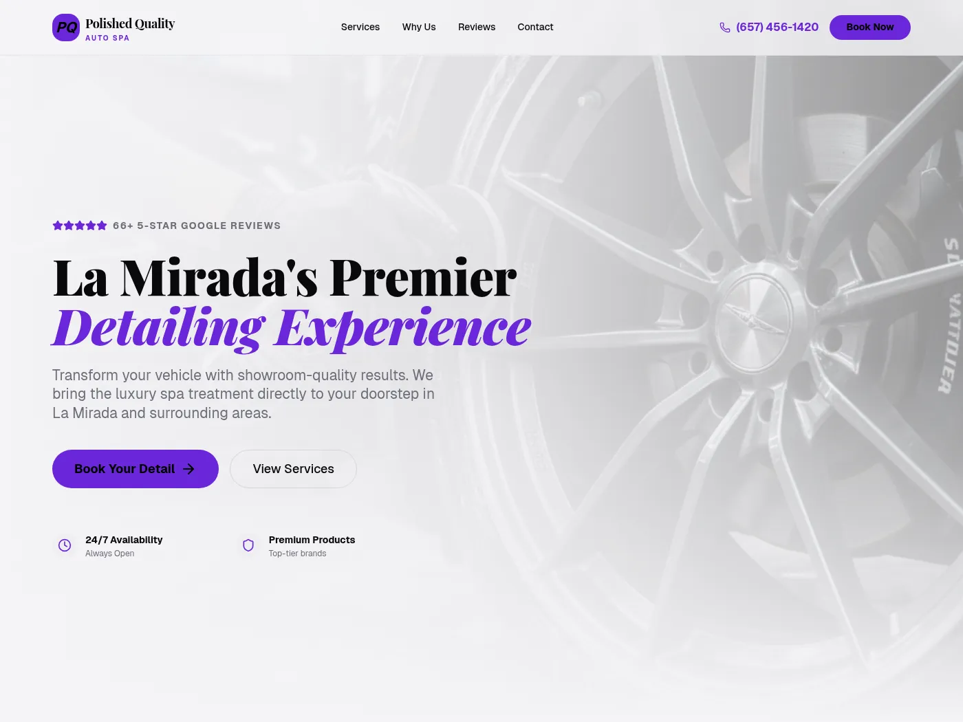 Polished Quality Auto Spa Site