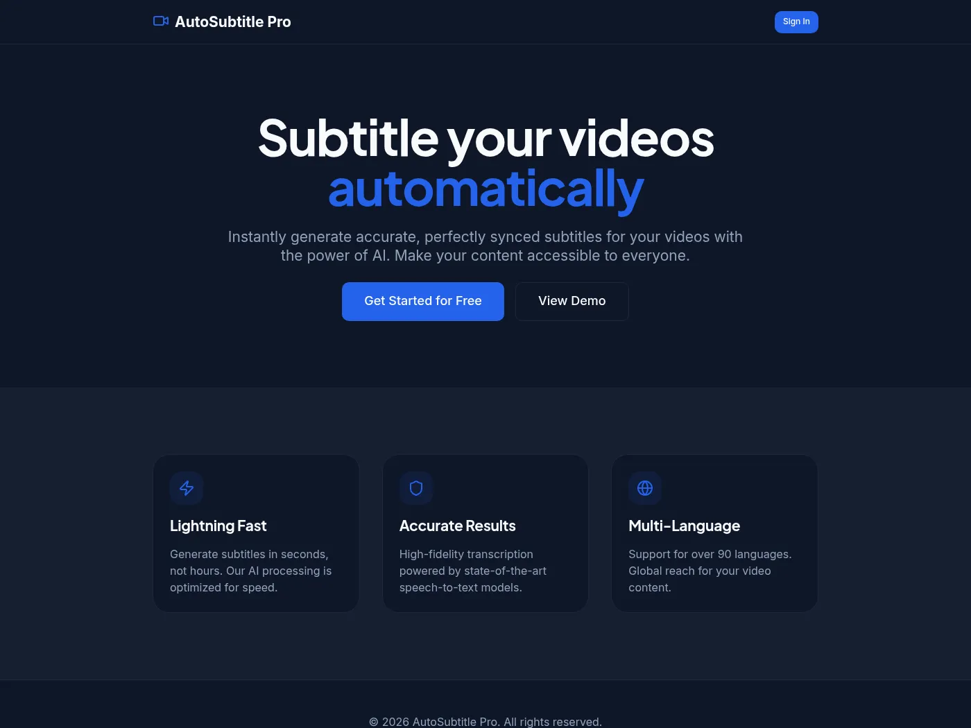 AutoSubtitle Pro