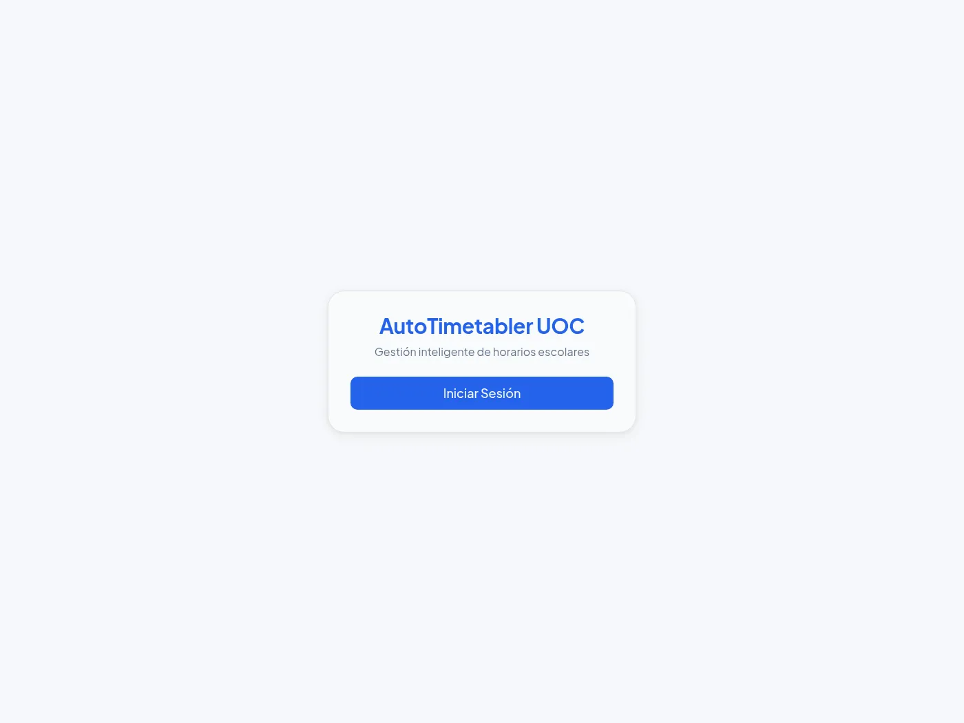 AutoTimetabler UOC