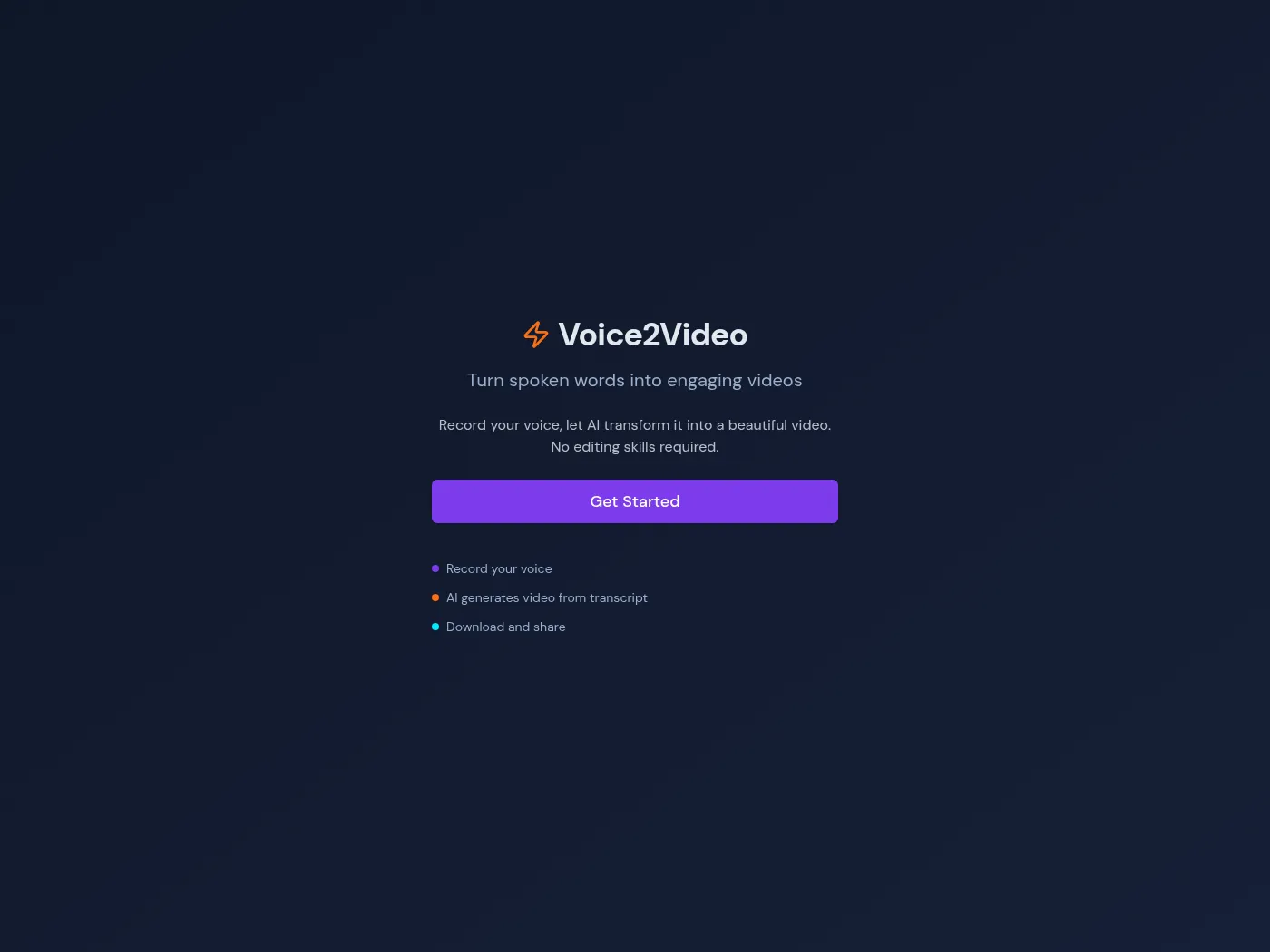 Voice2Video Generator