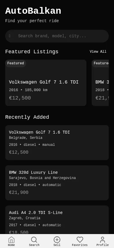 AutoBalkan Marketplace