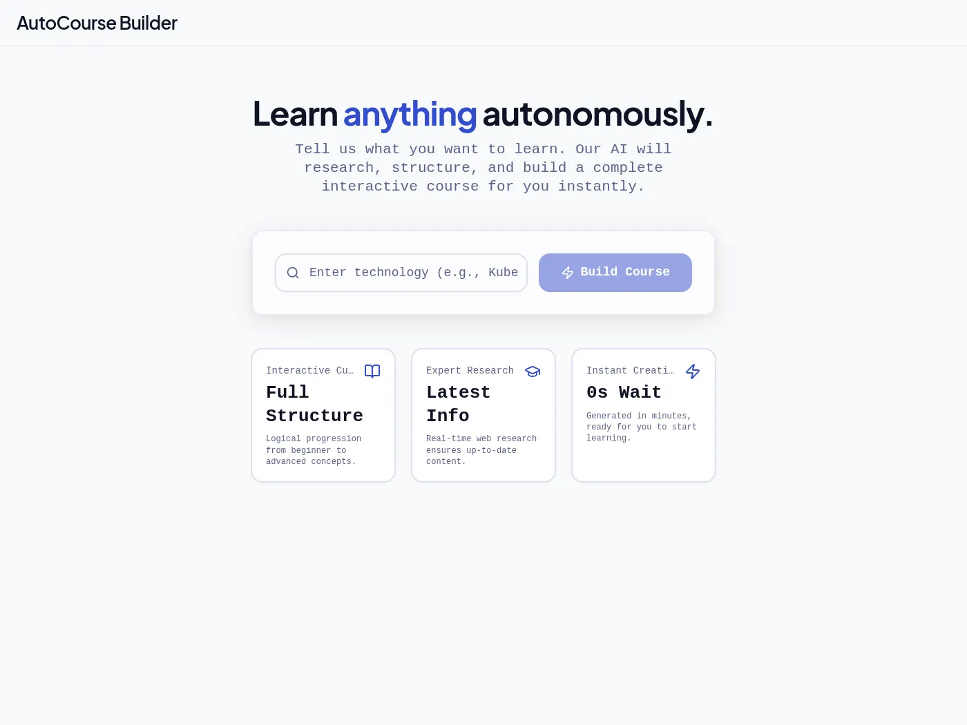 AutoCourse Builder