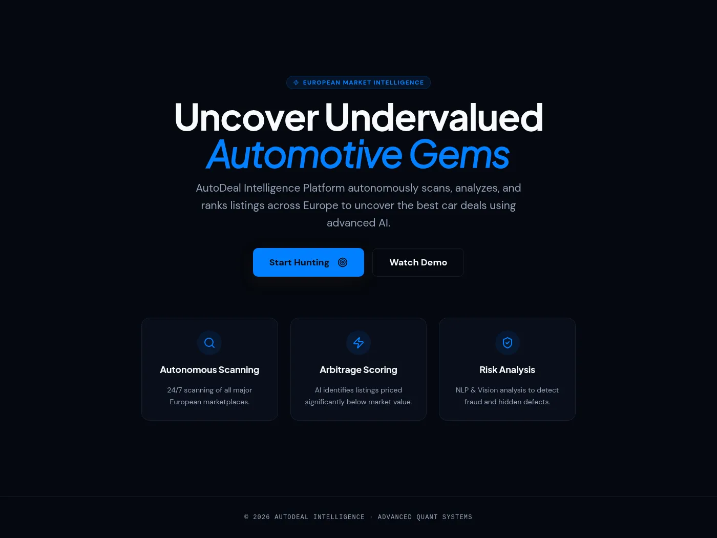 AutoDeal Intelligence Platform