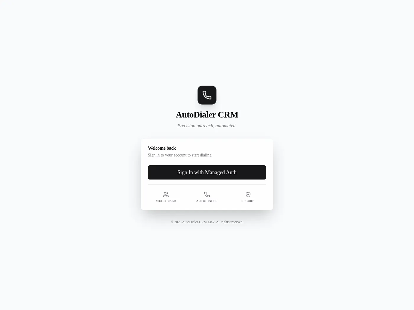 AutoDialer CRM Link
