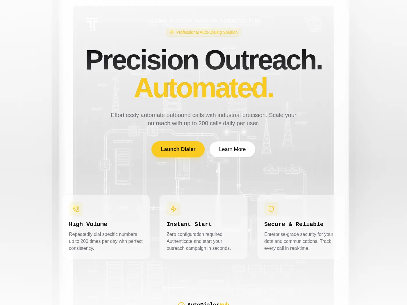 AutoDialer Web Hub