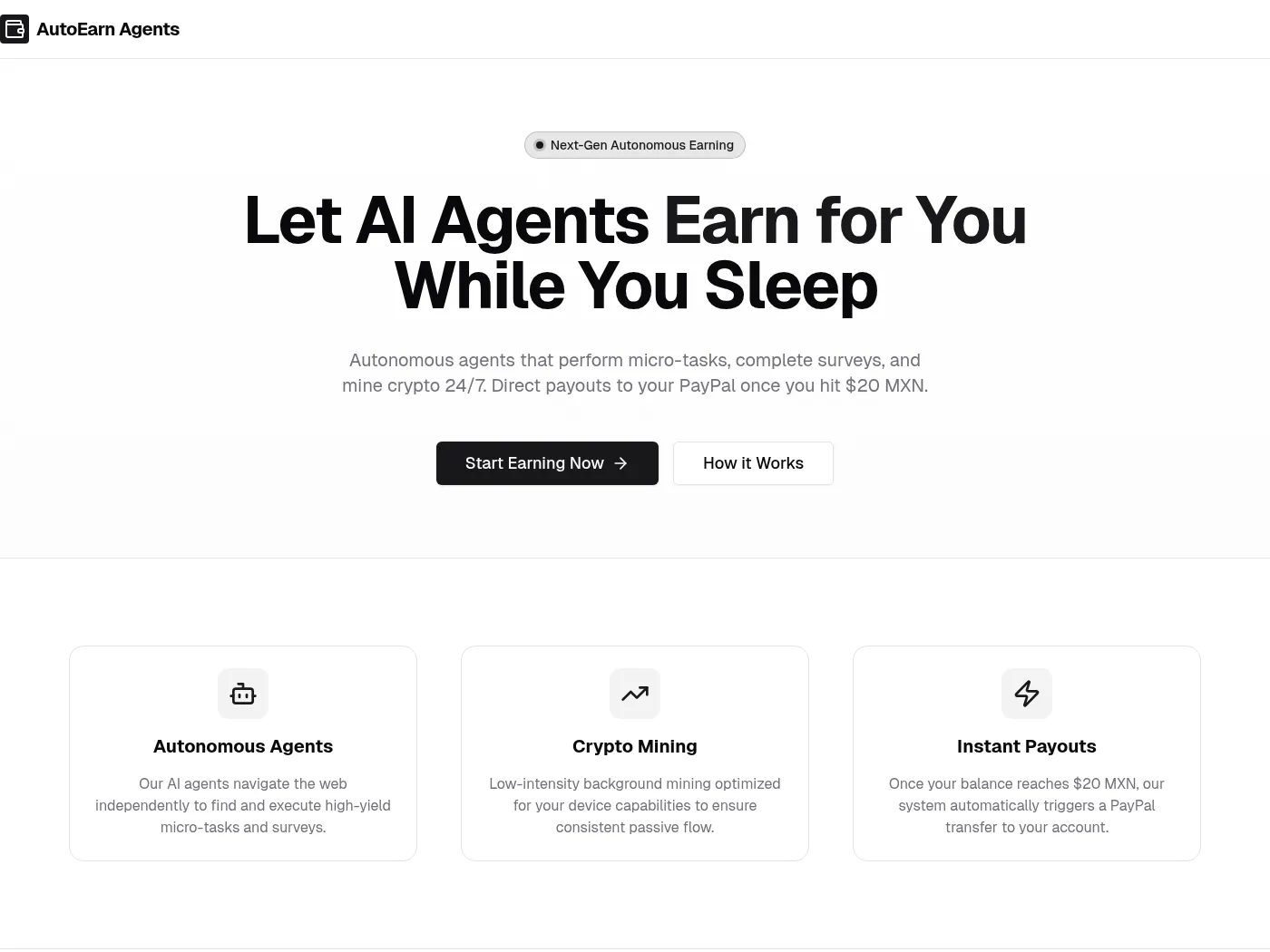 AutoEarnings Agent Hub