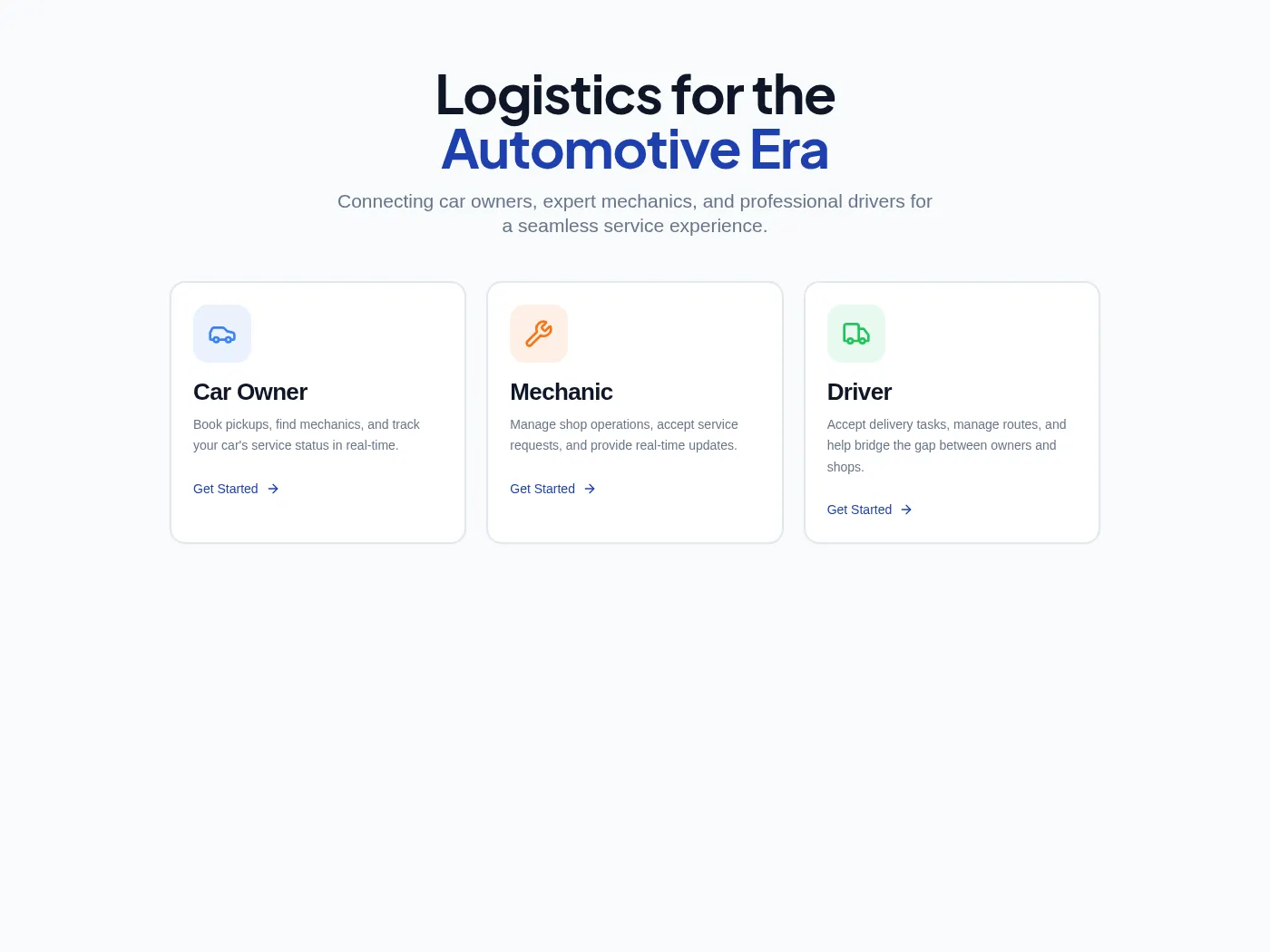 AutoFix Logistics Hub
