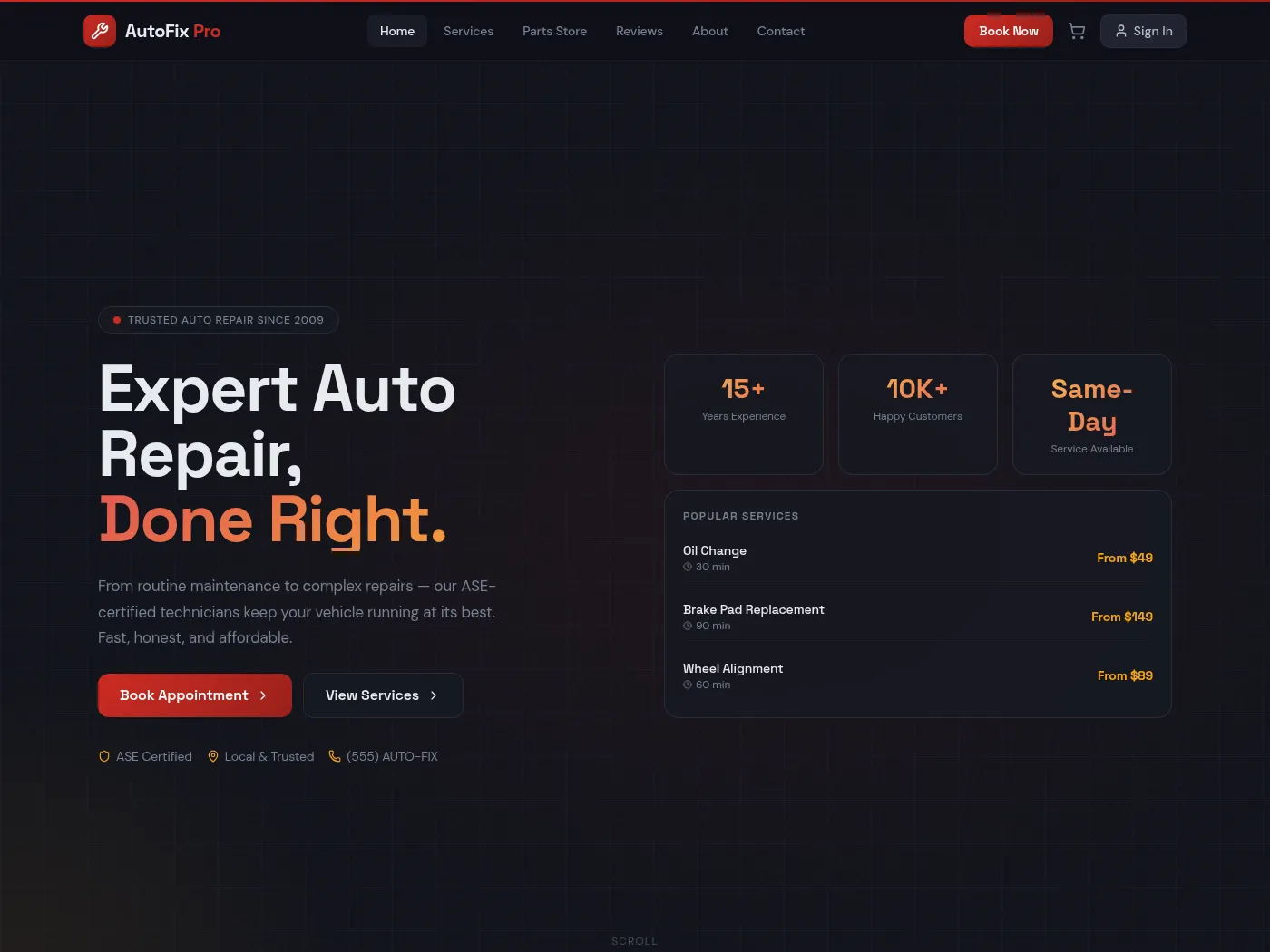AutoFix Interactive Portal