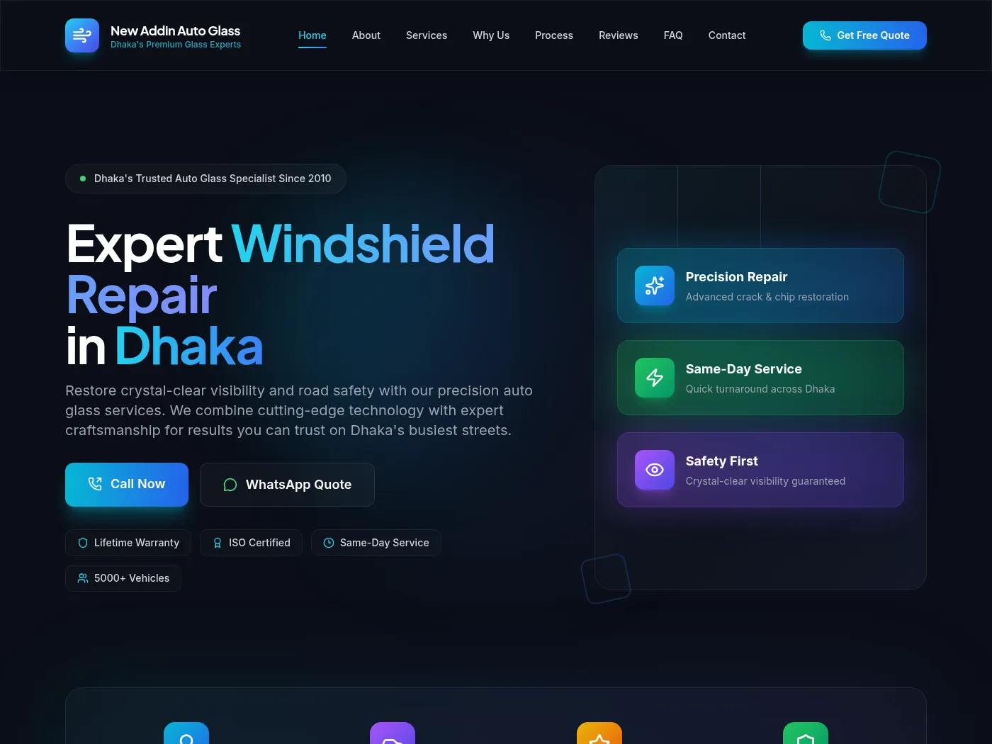 AutoGlass Elite Web Experience