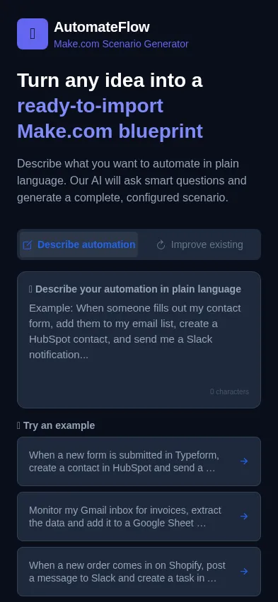 AutomateFlow Generator