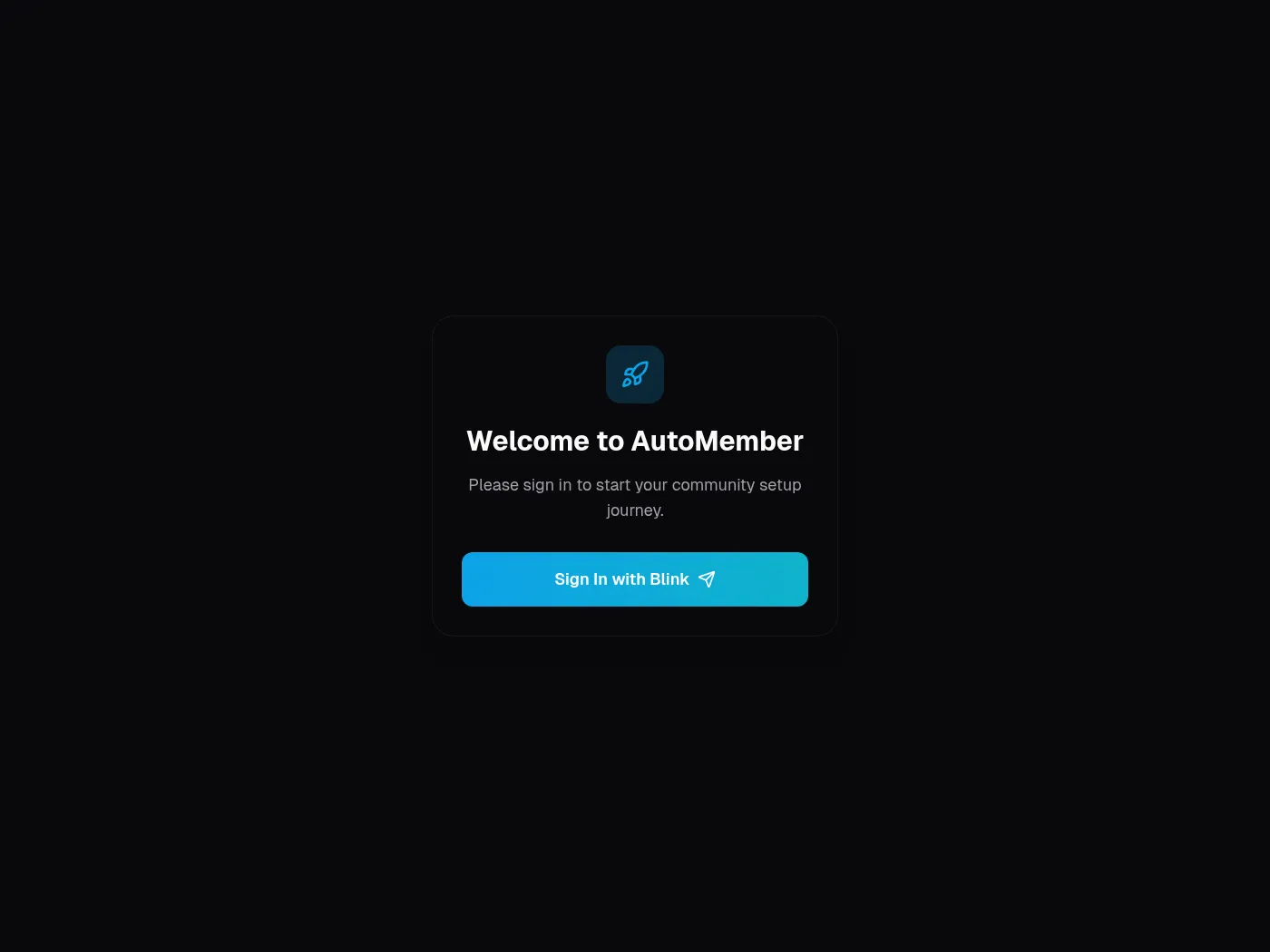 AutoMember Onboarding Page