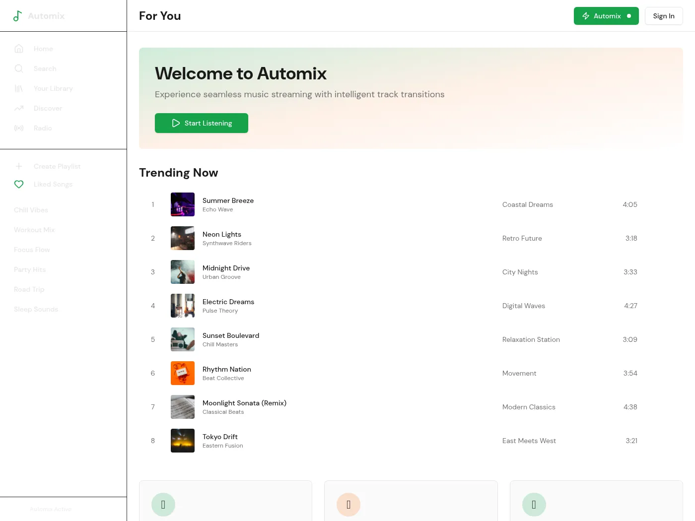 Automix Music Platform