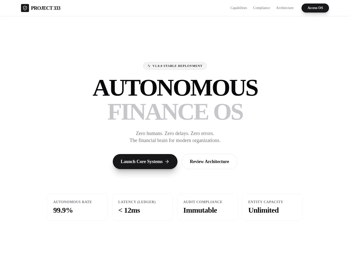 Autonomous Finance OS