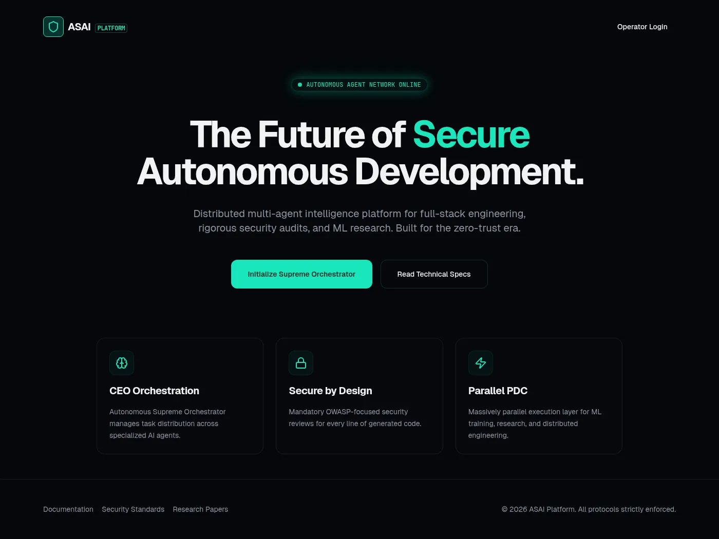 Autonomous Secure AI Platform