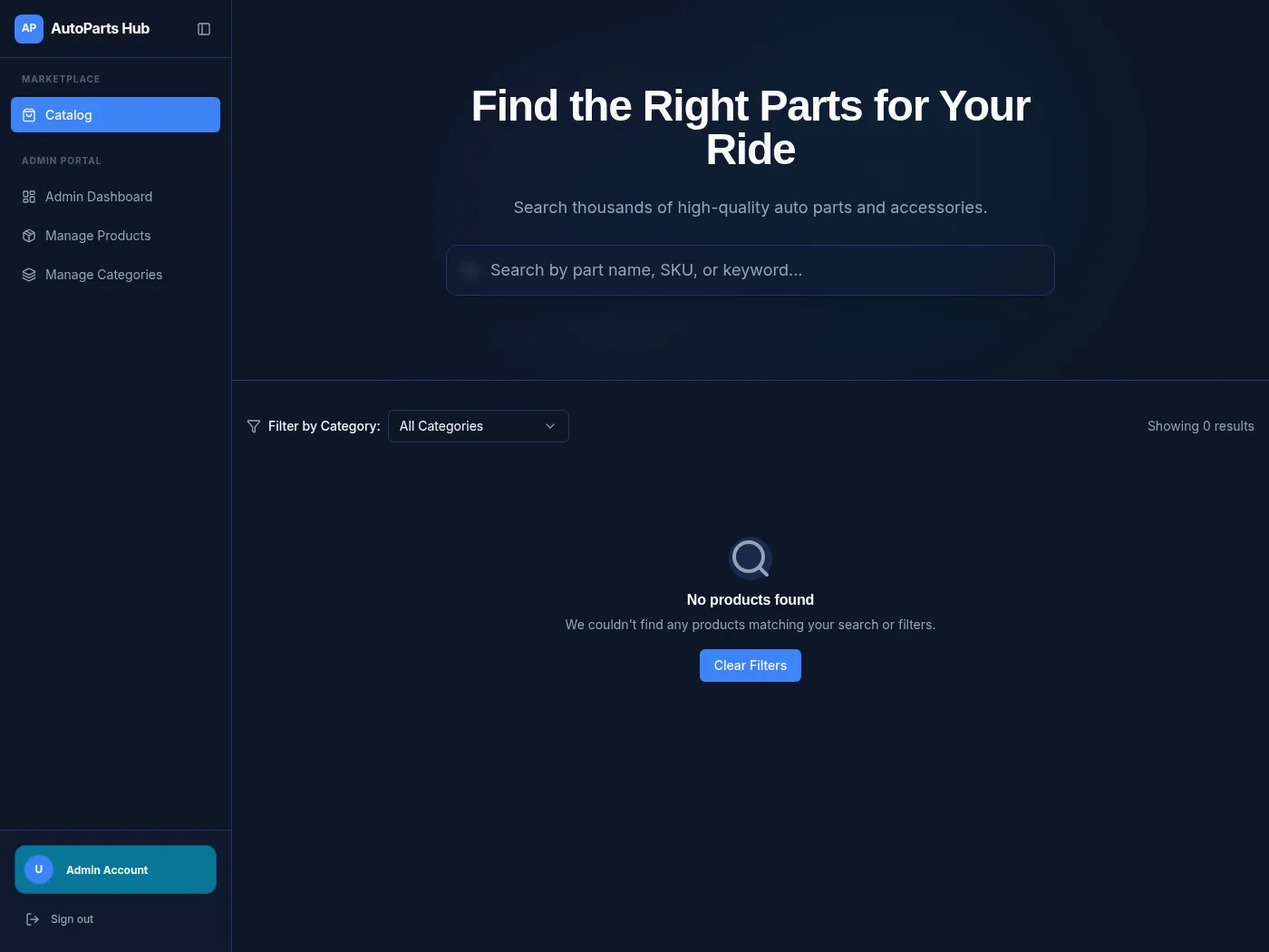 AutoParts Catalog Hub