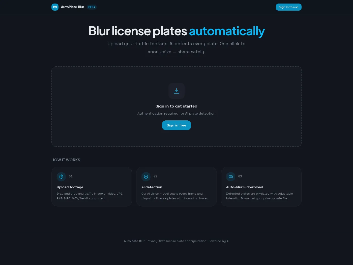 AutoPlate Blur
