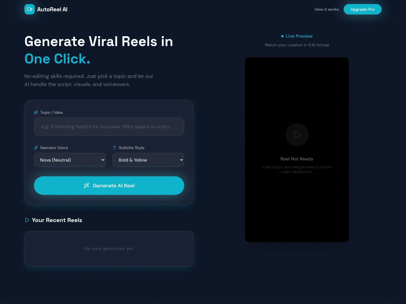 AutoReel AI Generator