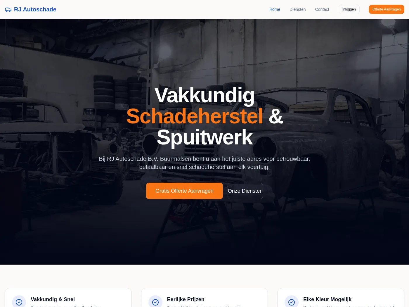 RJ Autoschade Web Portal