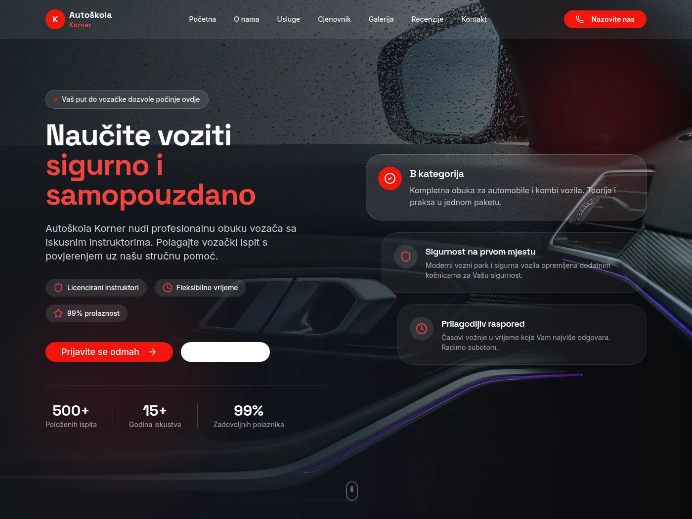 Autoškola Korner Web