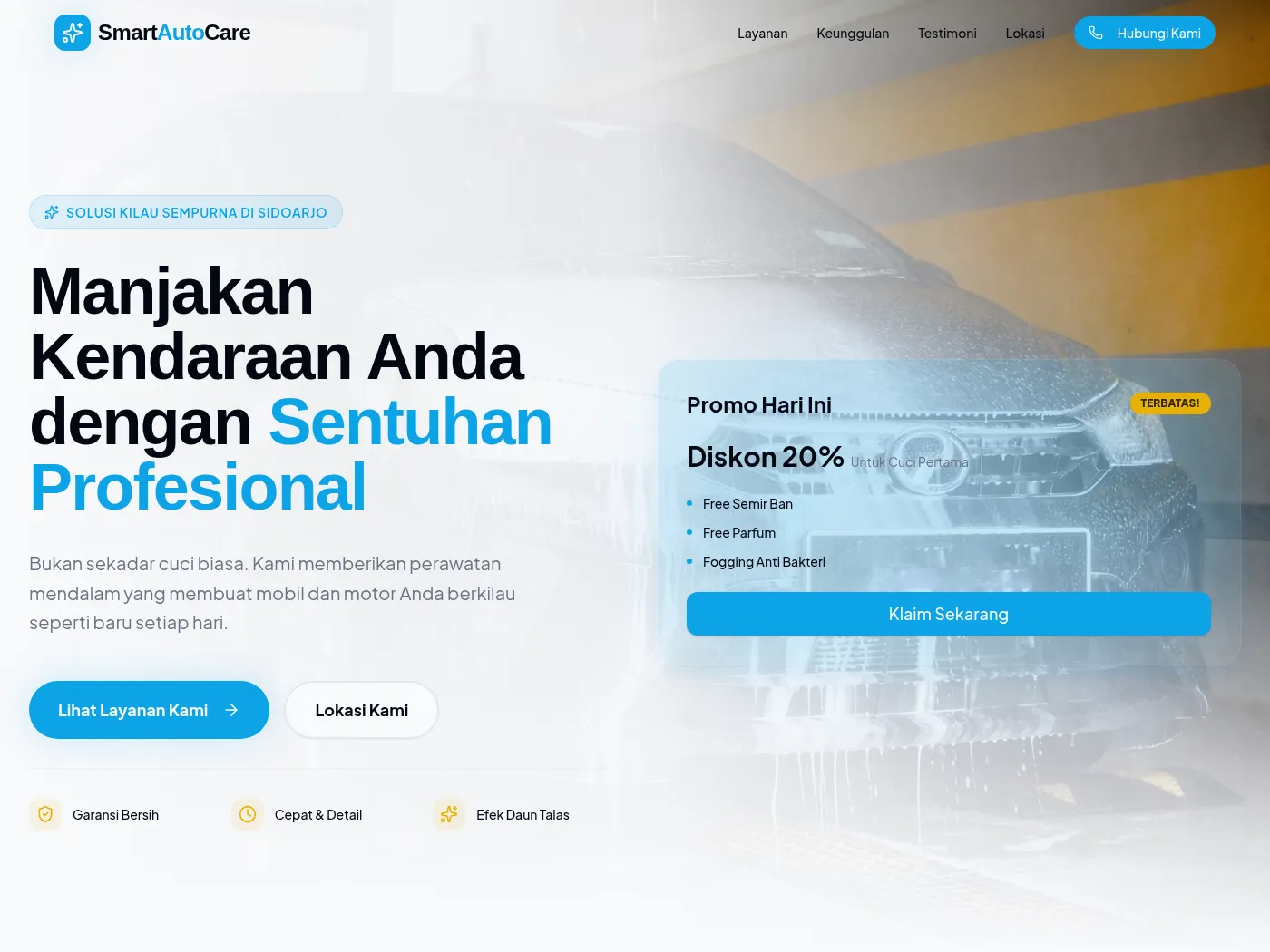 AutoShine Landing Page