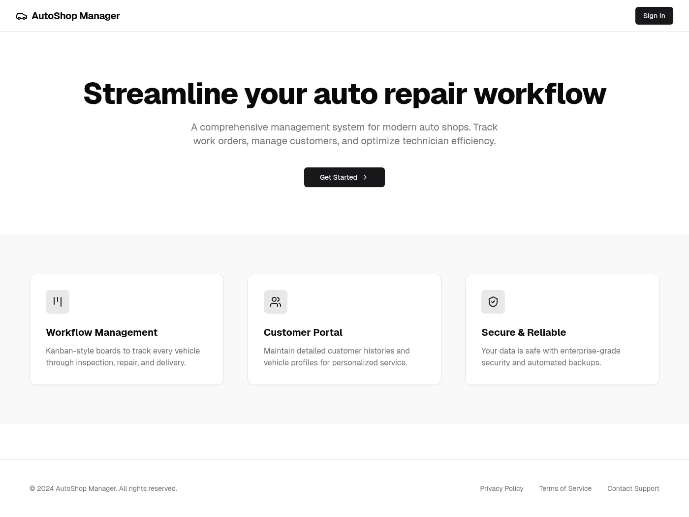 AutoShop Manager