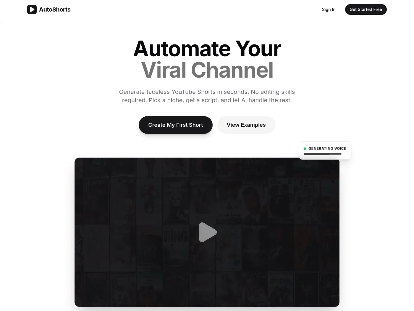 AutoShorts Free Clone