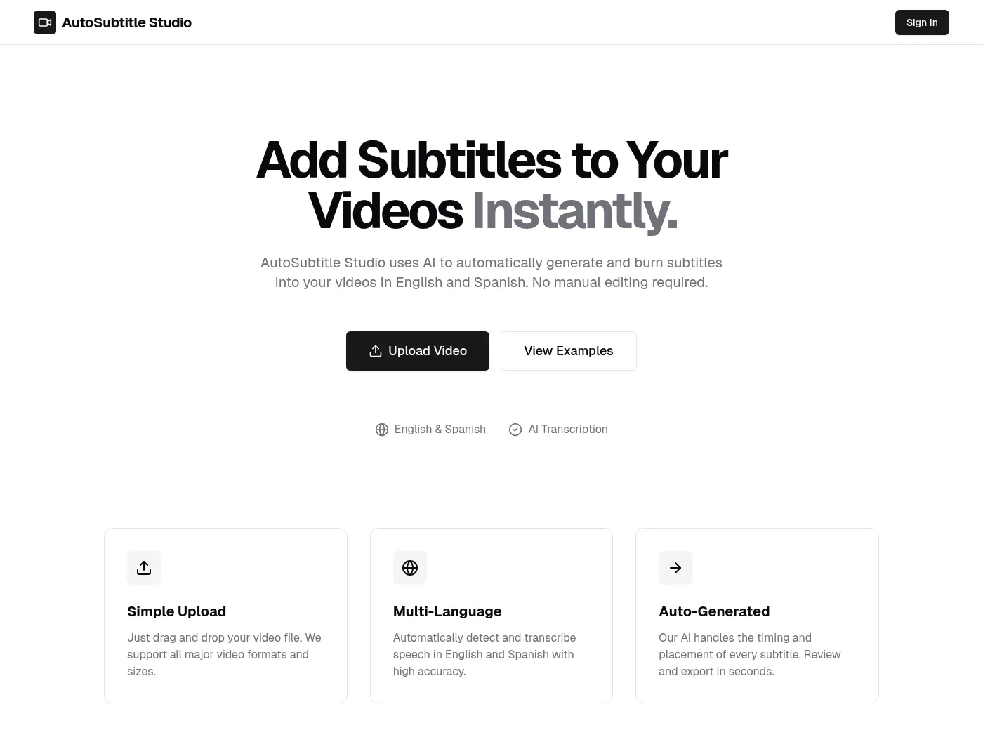 AutoSubtitle Studio