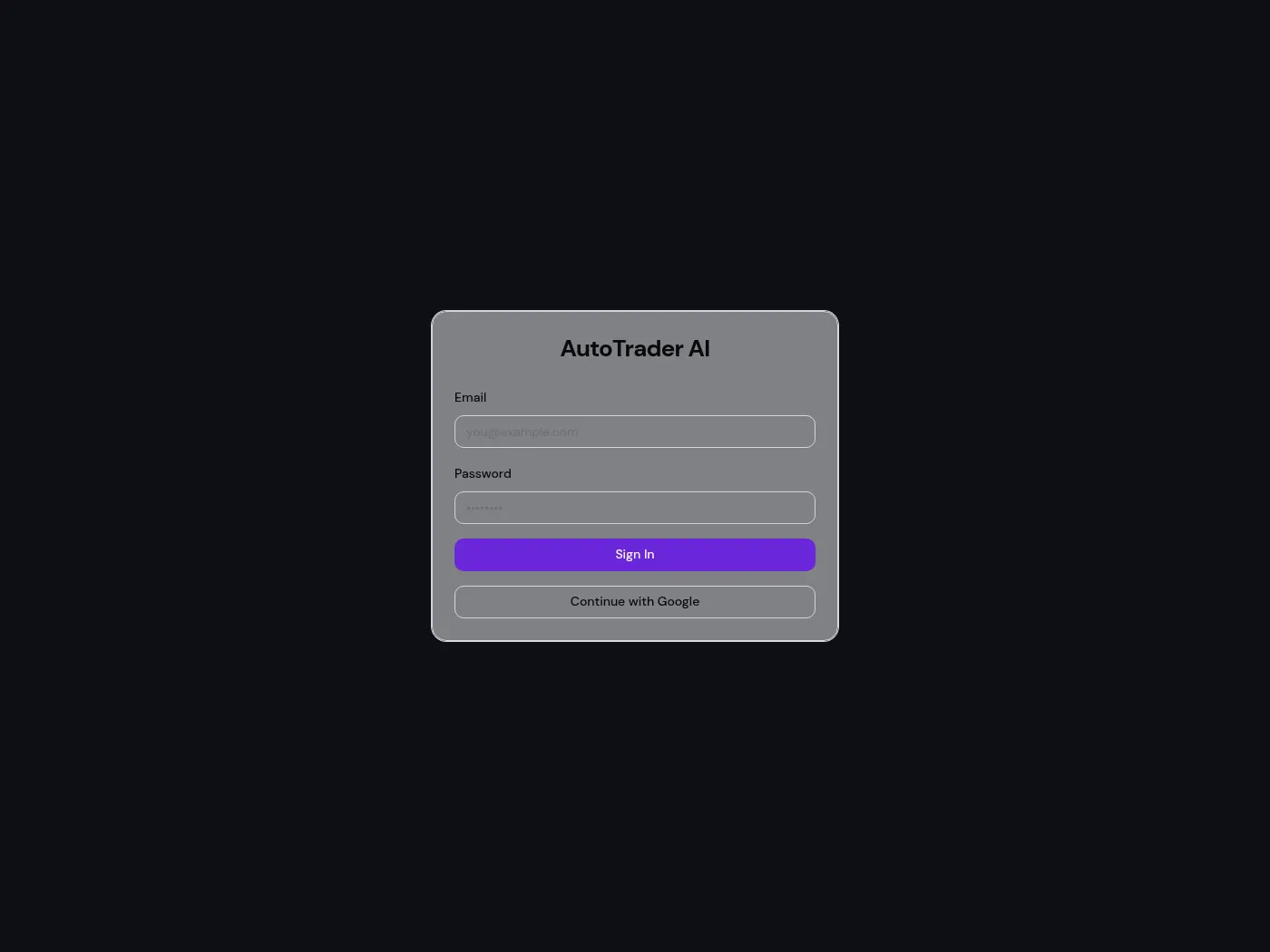 AutoTrader AI Dashboard