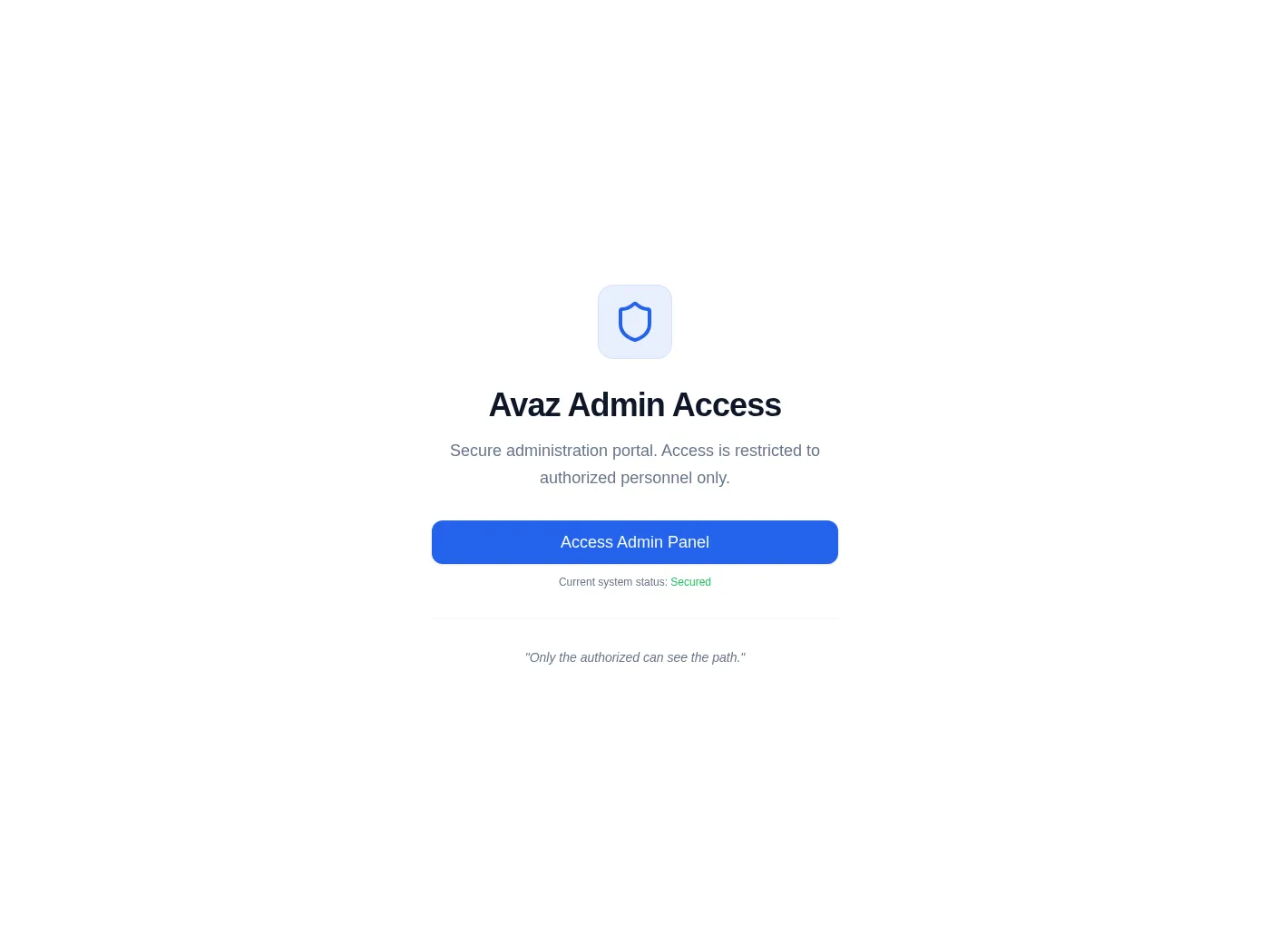 Avaz Admin Access