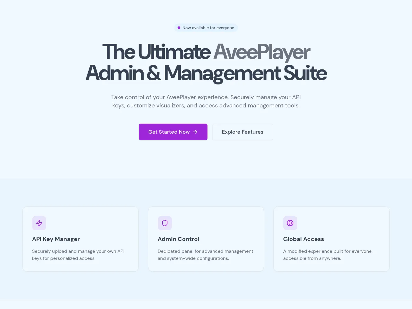 AveePlayer Admin Suite