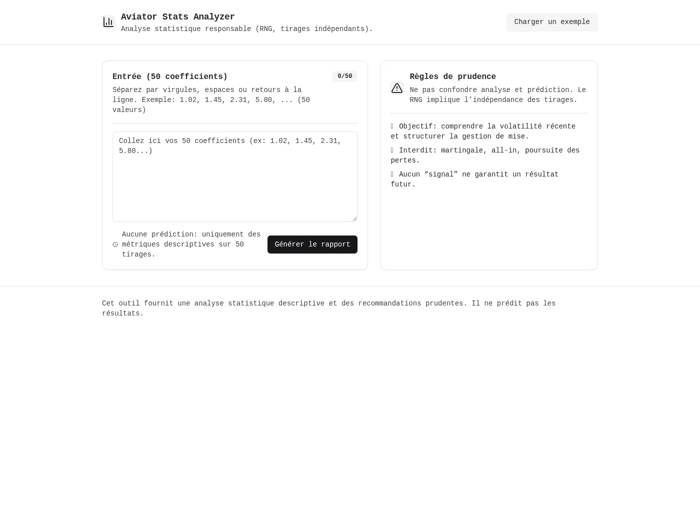 Aviator Stats Analyzer