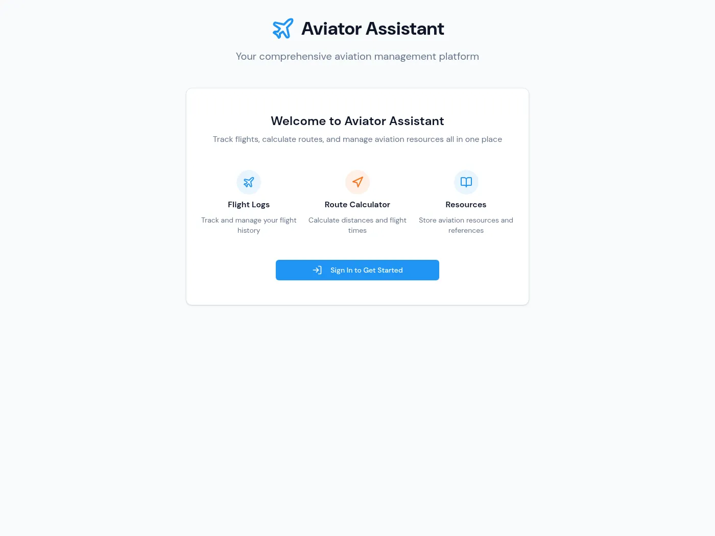 Aviator Assistant