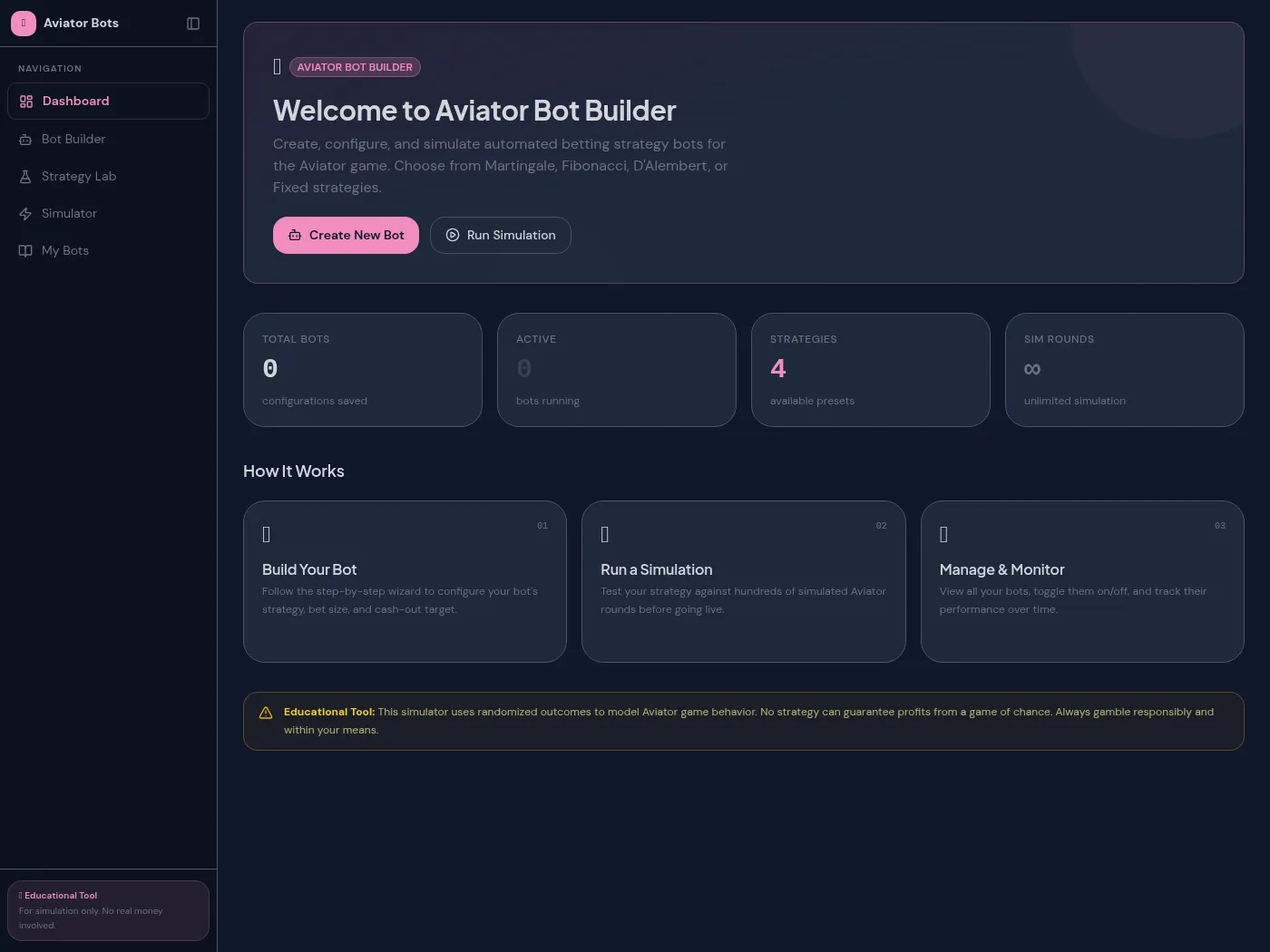 Aviator Bot Builder