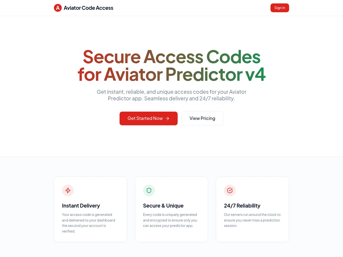 Aviator Code Access
