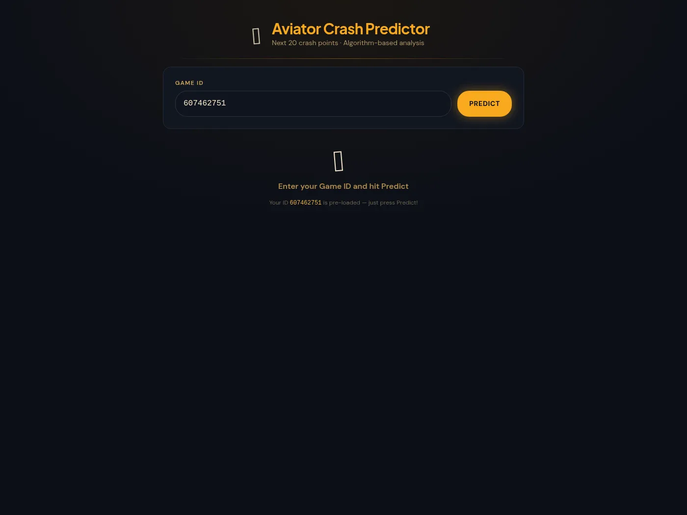 Aviator Crash Predictor